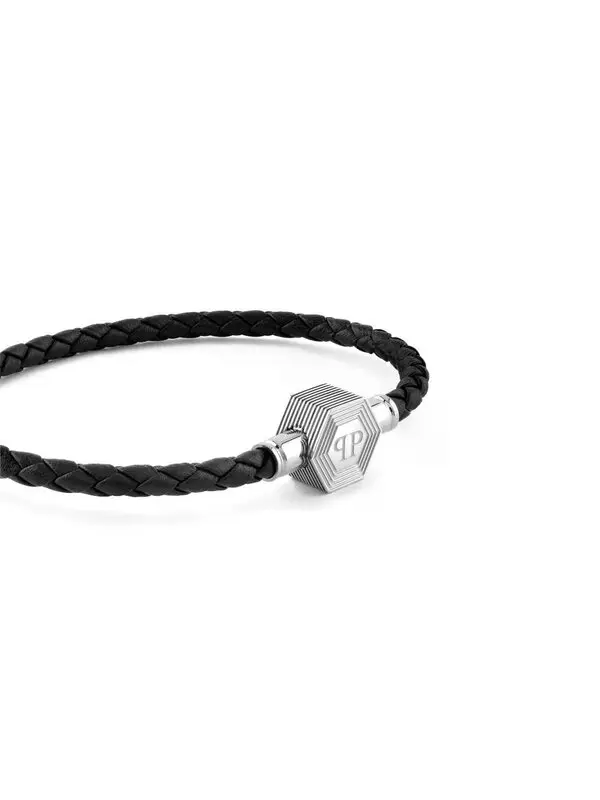 Philipp Plein Enigma Braided Bracelet - Silver