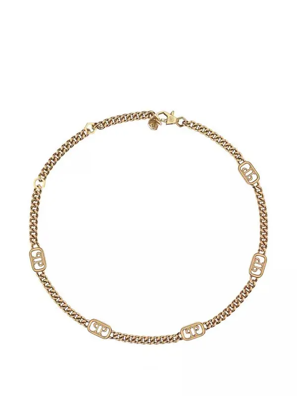 Philipp Plein Lettering Logo-chain Necklace - Gold