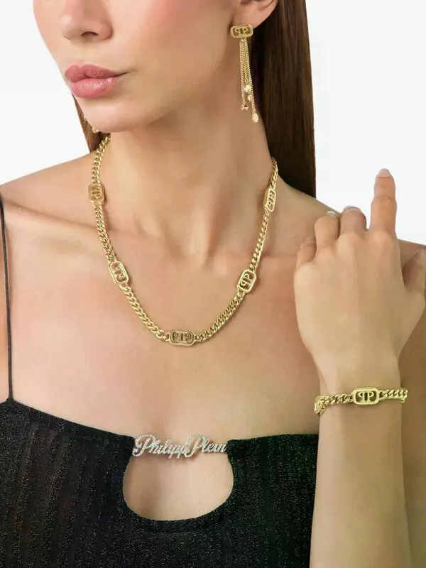 Philipp Plein Lettering Logo-chain Necklace