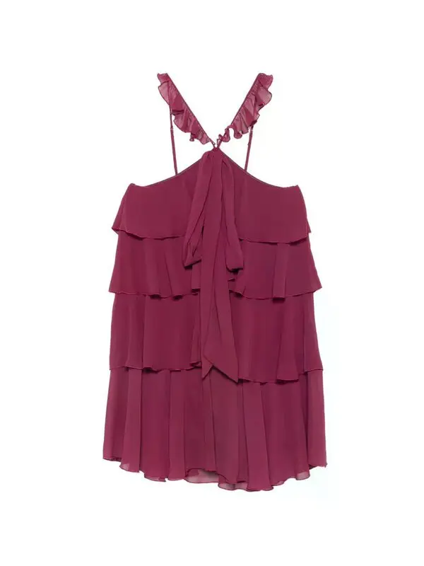 ANIYE BY Ruffled Tiered Mini Dress - Purple