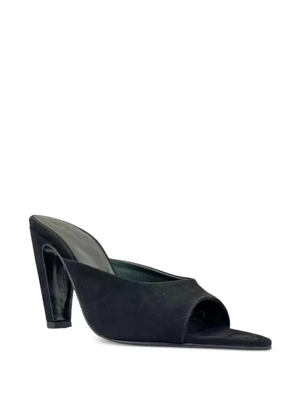 GIABORGHINI Edmonde Suede Peep-toe Sandals - Black