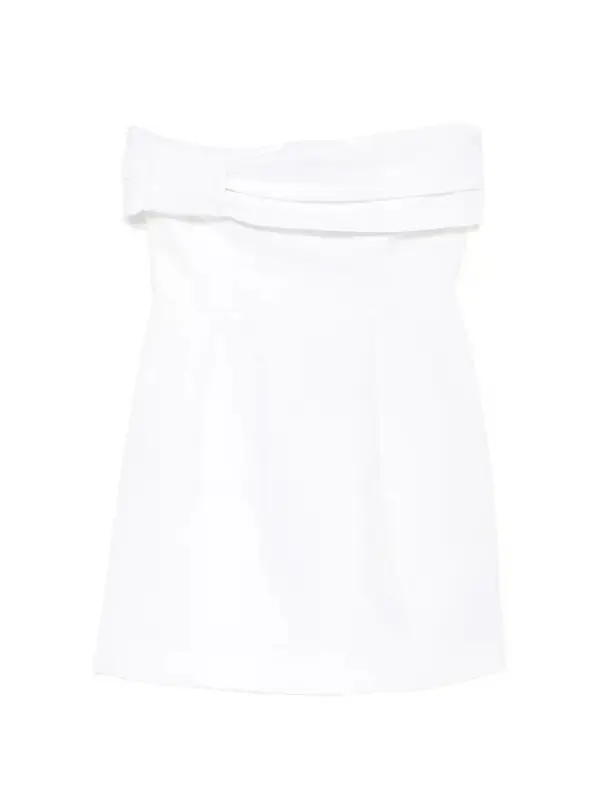 ANIYE BY Folded Strapless Mini Dress - White