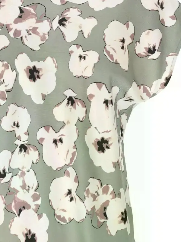 Calvin Klein Floral-print Cap-sleeve Top