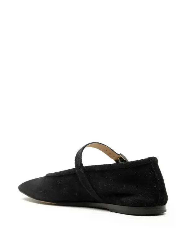 Le Monde Beryl Buckle Ballet Flats - Black