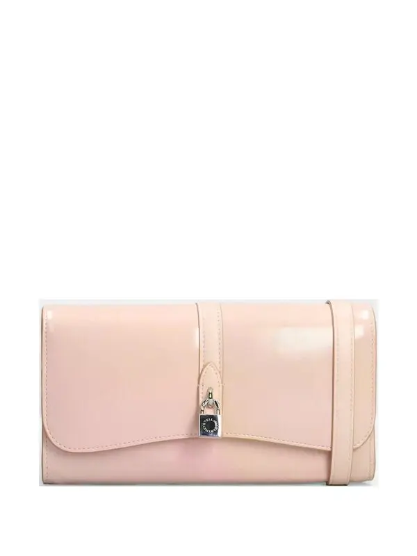 Stella McCartney Padlock-detail Clutch - Neutrals
