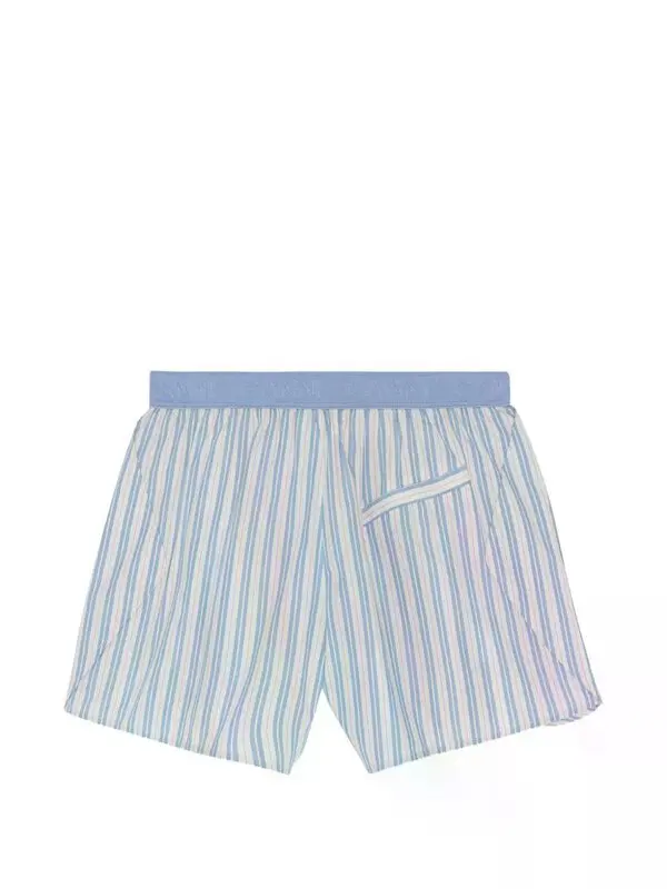 GANNI Striped Waistband Shorts