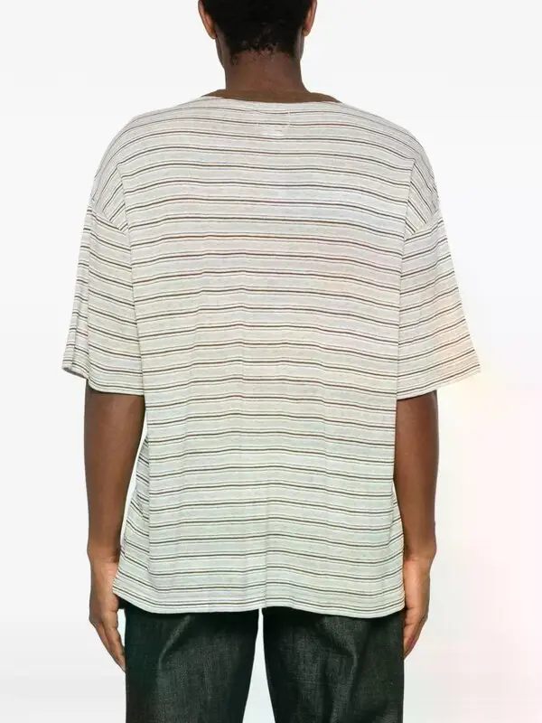 Visvim Mondo Border Striped T-shirt - Grey