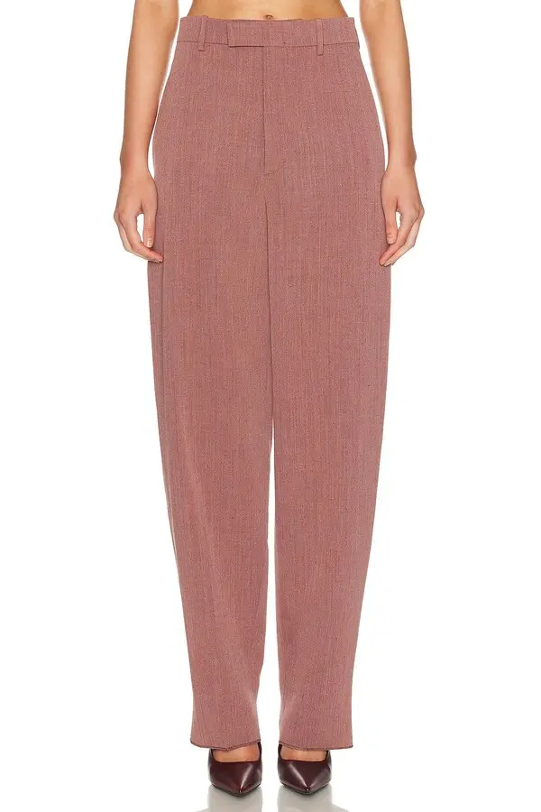 Bottega Veneta Tapered Trouser - Pink & Carrubo Melange