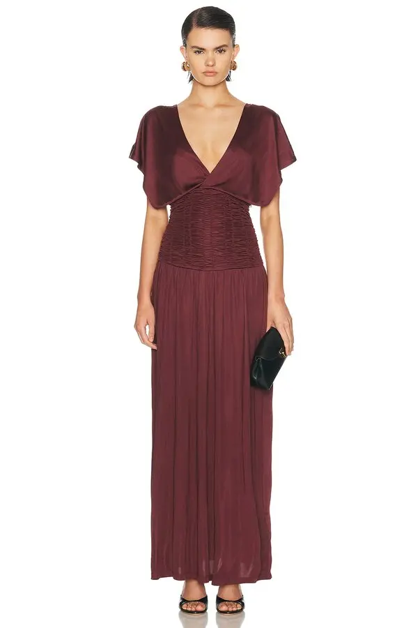 AYA MUSE Anara Dress - Merlot