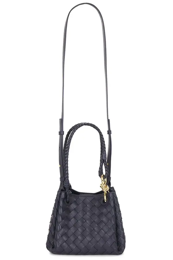 Bottega Veneta Small Parachute Shoulder Bag - Midnight & Muse Brass