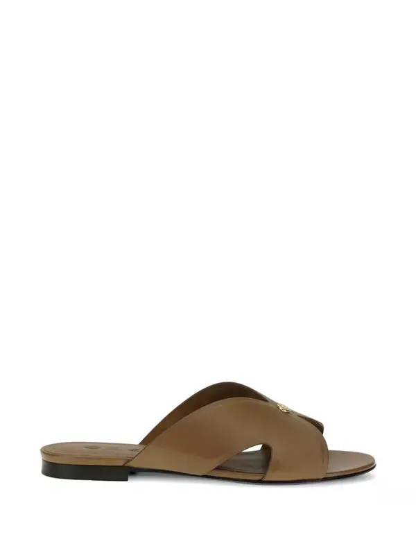 Loro Piana Vera Crossover Mules - Brown