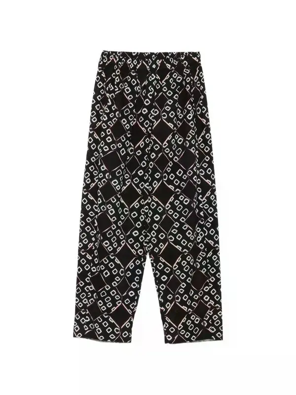 YAVI Geometric-pattern Trousers