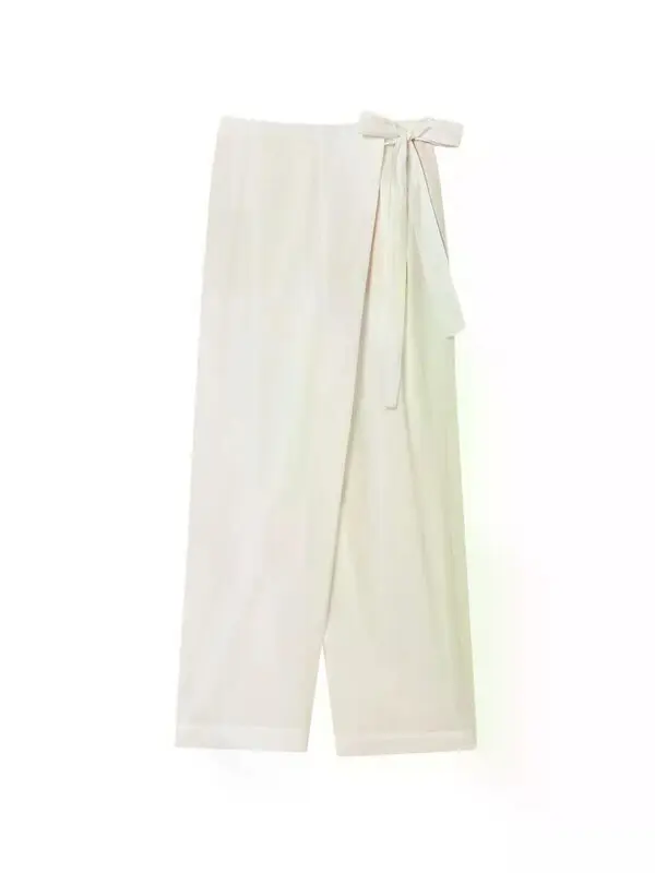 TWINSET Muslin Palazzo Trousers - White