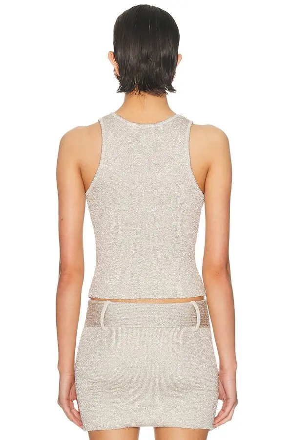 AYA MUSE Avel Metallic Knit Top