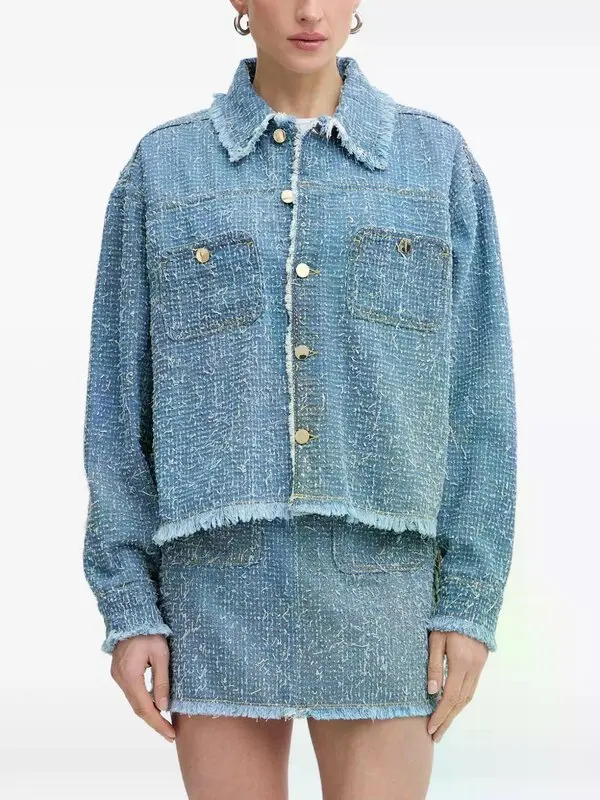 Guess Frayed Buttoned Jacket