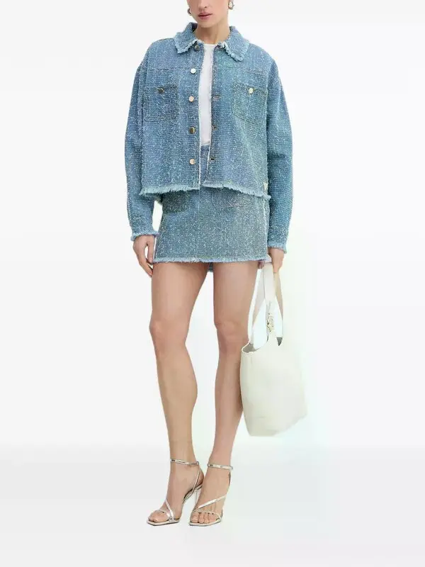 Guess Frayed Buttoned Jacket