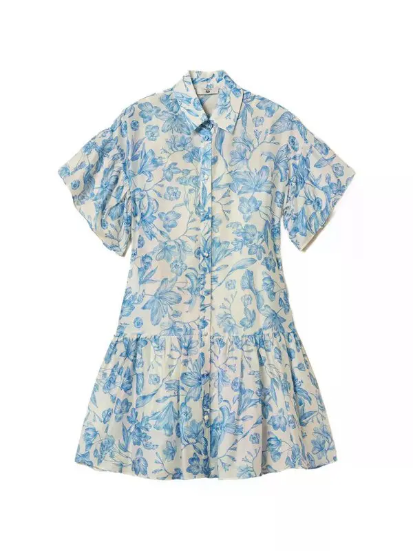 TWINSET Floral-print Shirt Dress - Neutrals