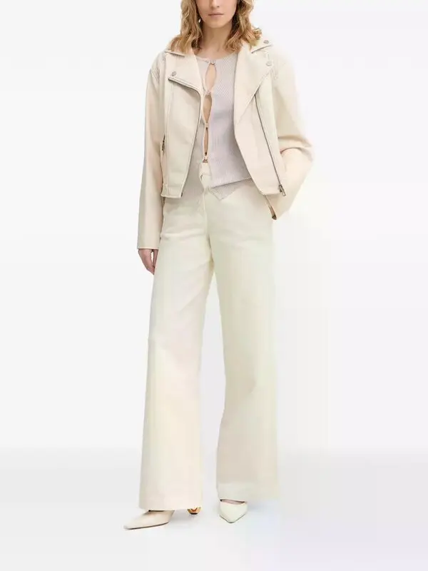 Guess Embellished Buttons Ribbed Cardigan - Neutrals