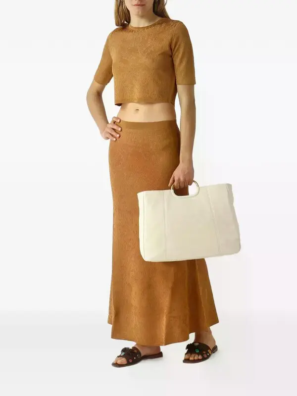 TWINSET Pointelle-knit Damask-pattern Skirt