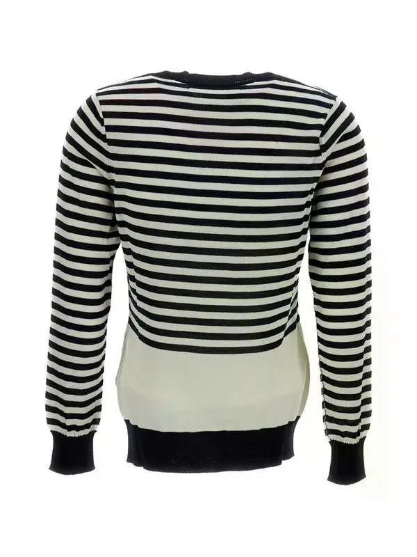 Junya Watanabe Striped Crew-neck Cardigan