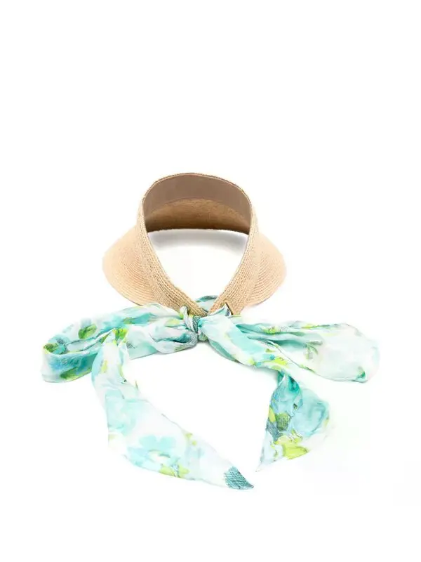 Chloé Floral-print Silk-scarf Visor