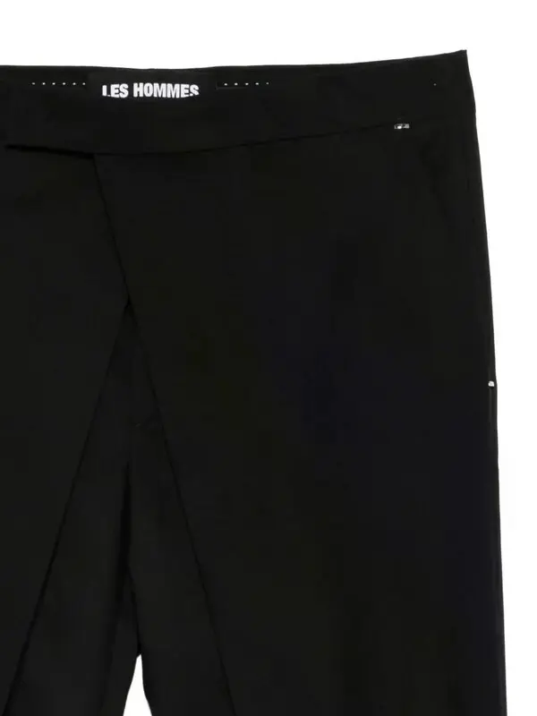LES HOMMES Wrap-front Tailored Trousers
