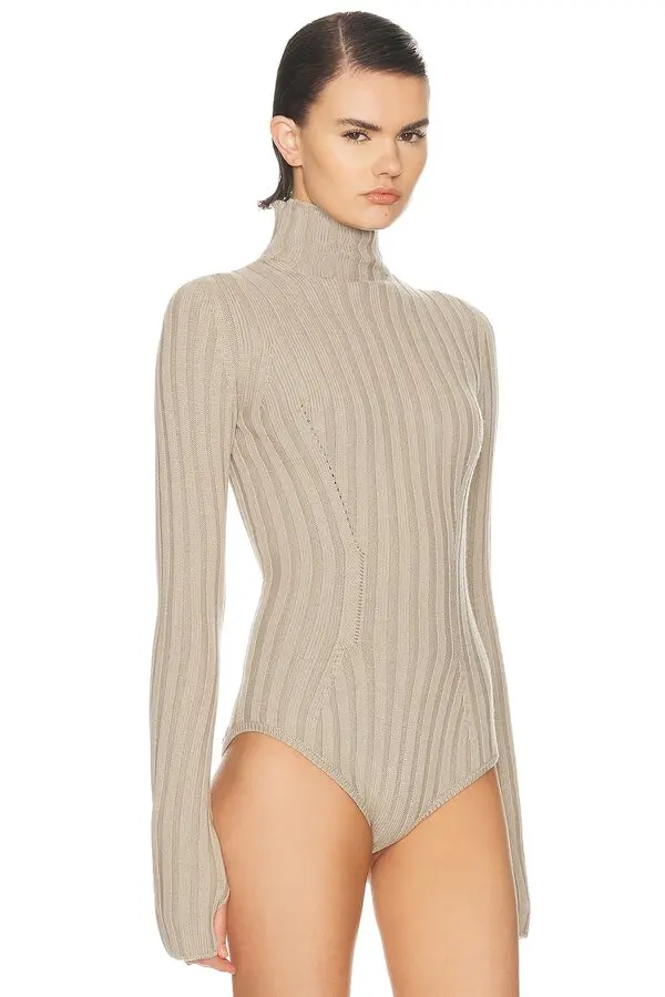 Alaïa Corset Bodysuit - Sable
