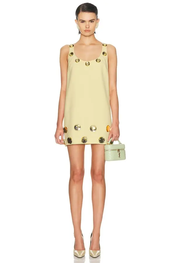 Alexis Aravine Dress In Lemon - Buttercream