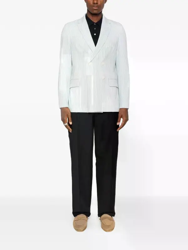 CELLAR DOOR Lucio Pleated Trousers - Blue