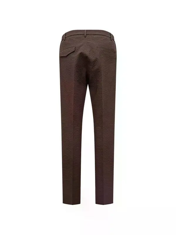 Tagliatore Seersucker-textured Pleated Trousers