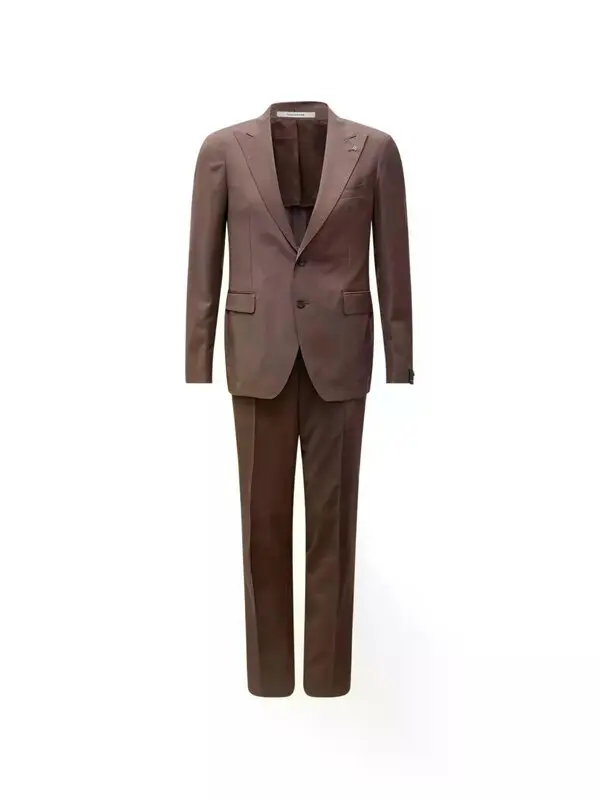 Tagliatore Peak-lapel Single-breasted Suit - Brown
