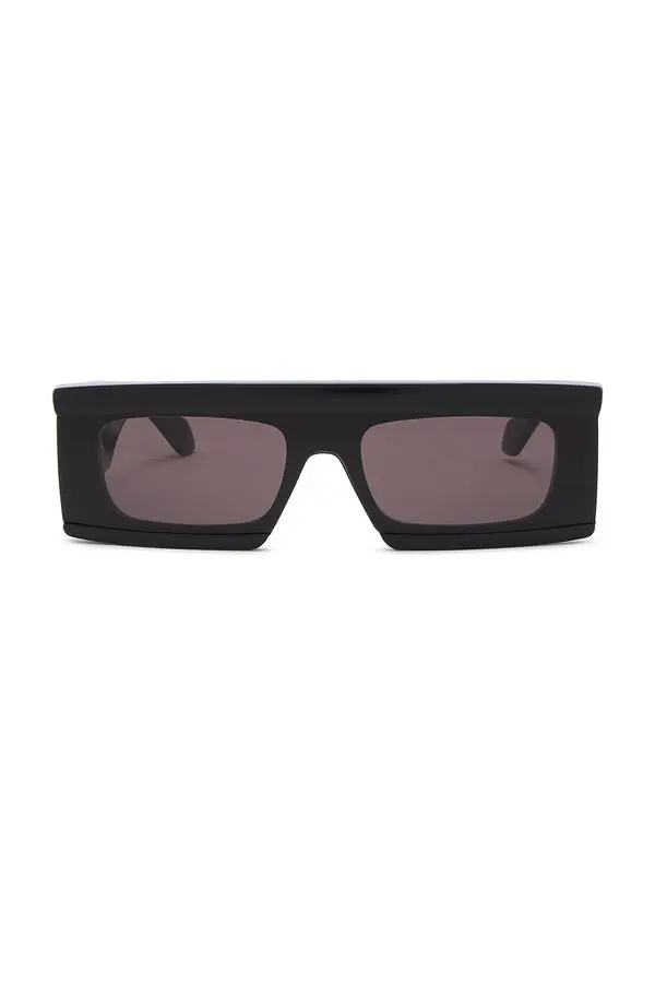 Alaïa Cut Rectangle Sunglasses - Black & Grey