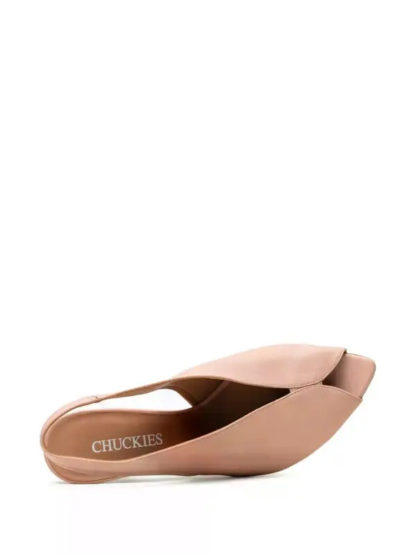 CHUCKIES Peep-toe Slingback Pumps