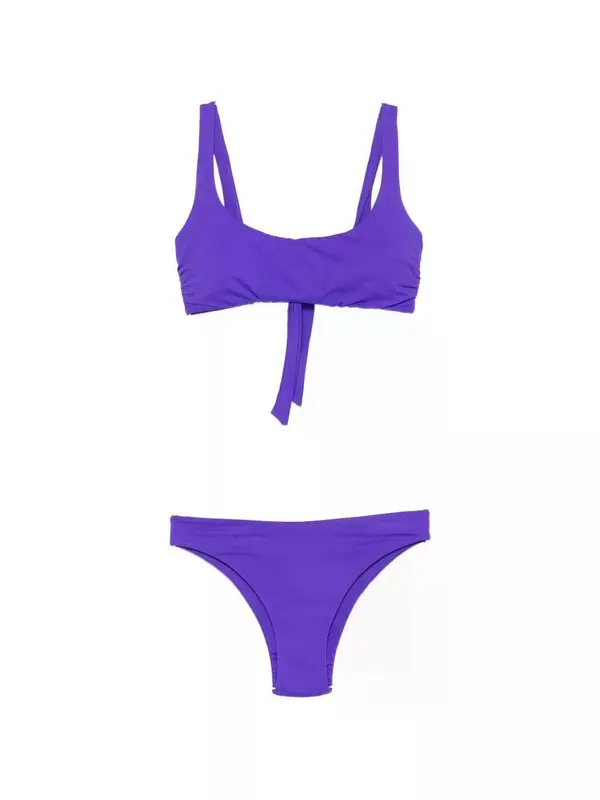 FISICO Ruched Tie Bikini - Purple