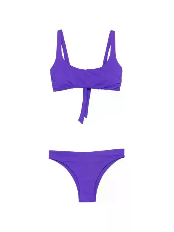 FISICO Ruched Tie Bikini - Purple