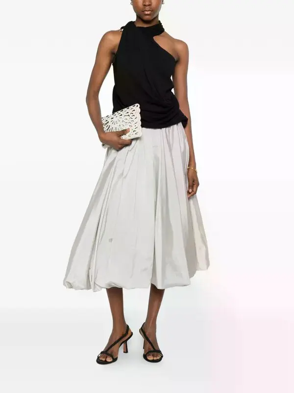 CURIEL A-line Midi Skirt - Grey