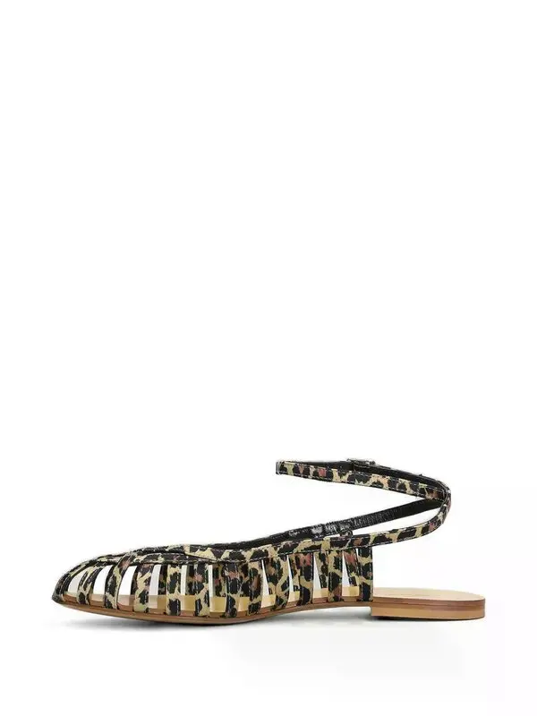 ANNA F. Animal-print Cage Sandals - Neutrals