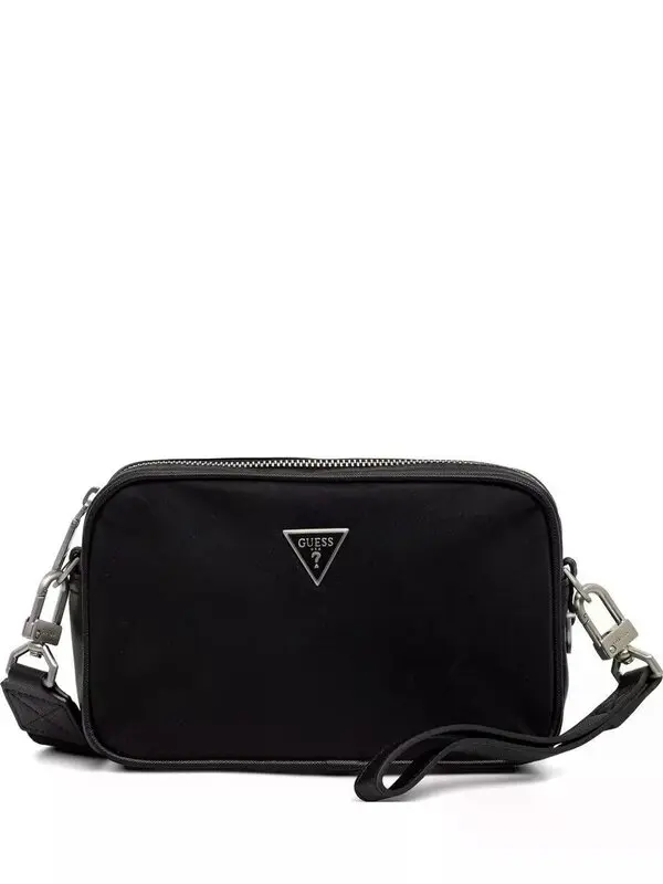 Guess Logo Plaque Cross Body Bag - Black