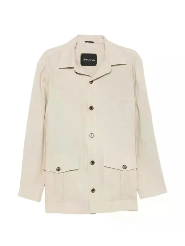 SARTORIO NAPOLI Button-up Flap-pocket Jacket - Neutrals