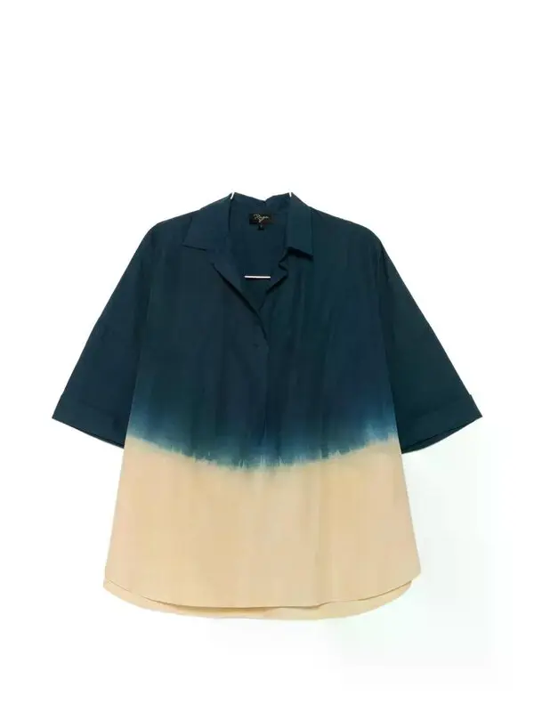 YAVI Dip-dye Short-sleeve Shirt - Blue