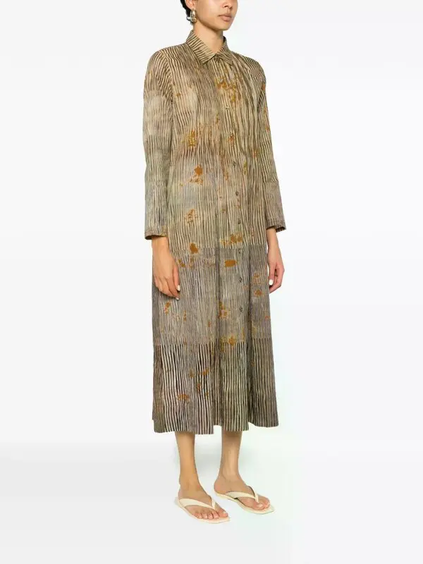 YAVI Striped Abstract-print Dress