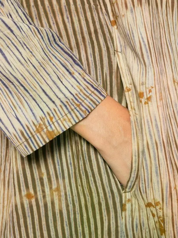 YAVI Striped Abstract-print Dress