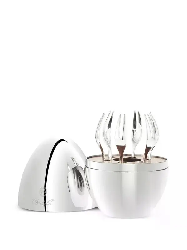 Christofle Mood Yummy Dessert Forks - Silver