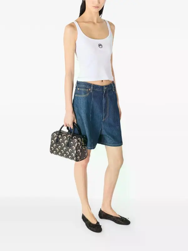 MARINE SERRE Panelled Denim Shorts