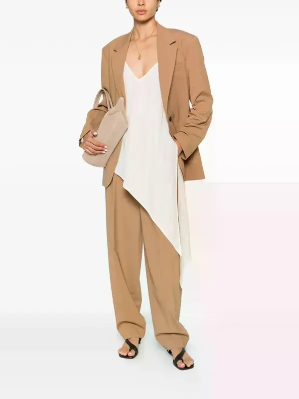 COVERT Single-breasted Patch-pocket Blazer - Brown