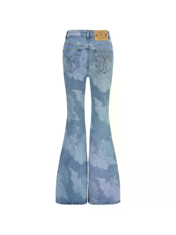 Fiorucci Angels Print Flared Jeans