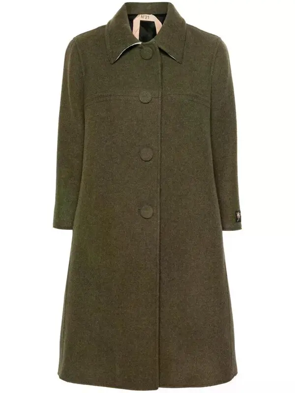 N°21 Single-breasted Felted Coat