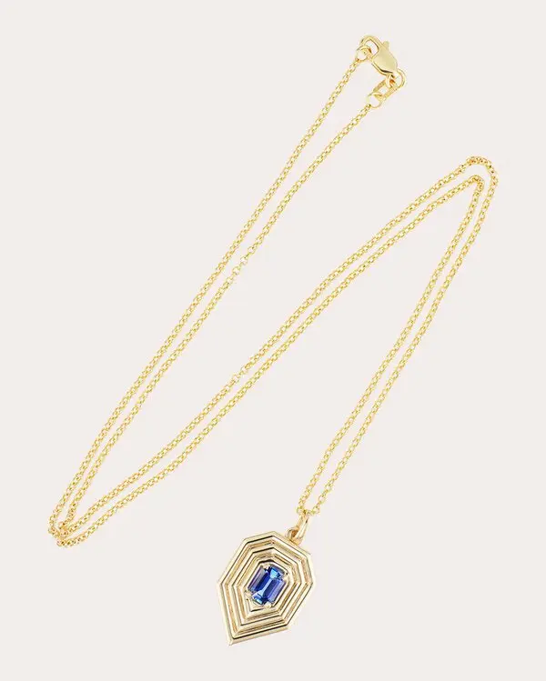 PARKFORD Sapphire And 14k Revival Teardrop Necklace