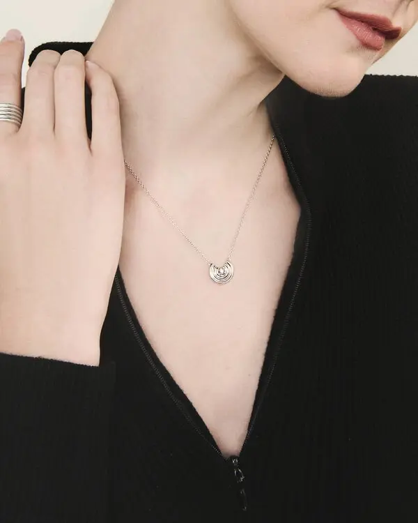 PARKFORD White Sapphire Petite Revival Pendant Necklace