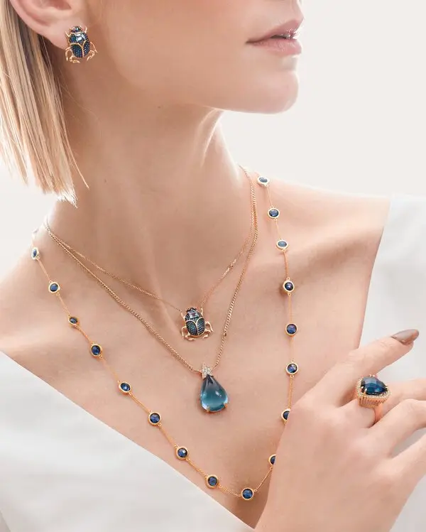 NELLY ROJAS Delirio Beetle Pendant Necklace